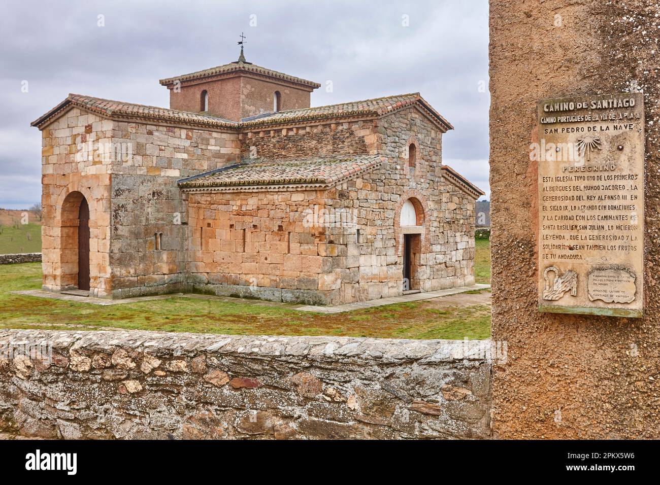Medieval chapel. San Pedro de la Nave. Campillo, Zamora, Spain Stock ...