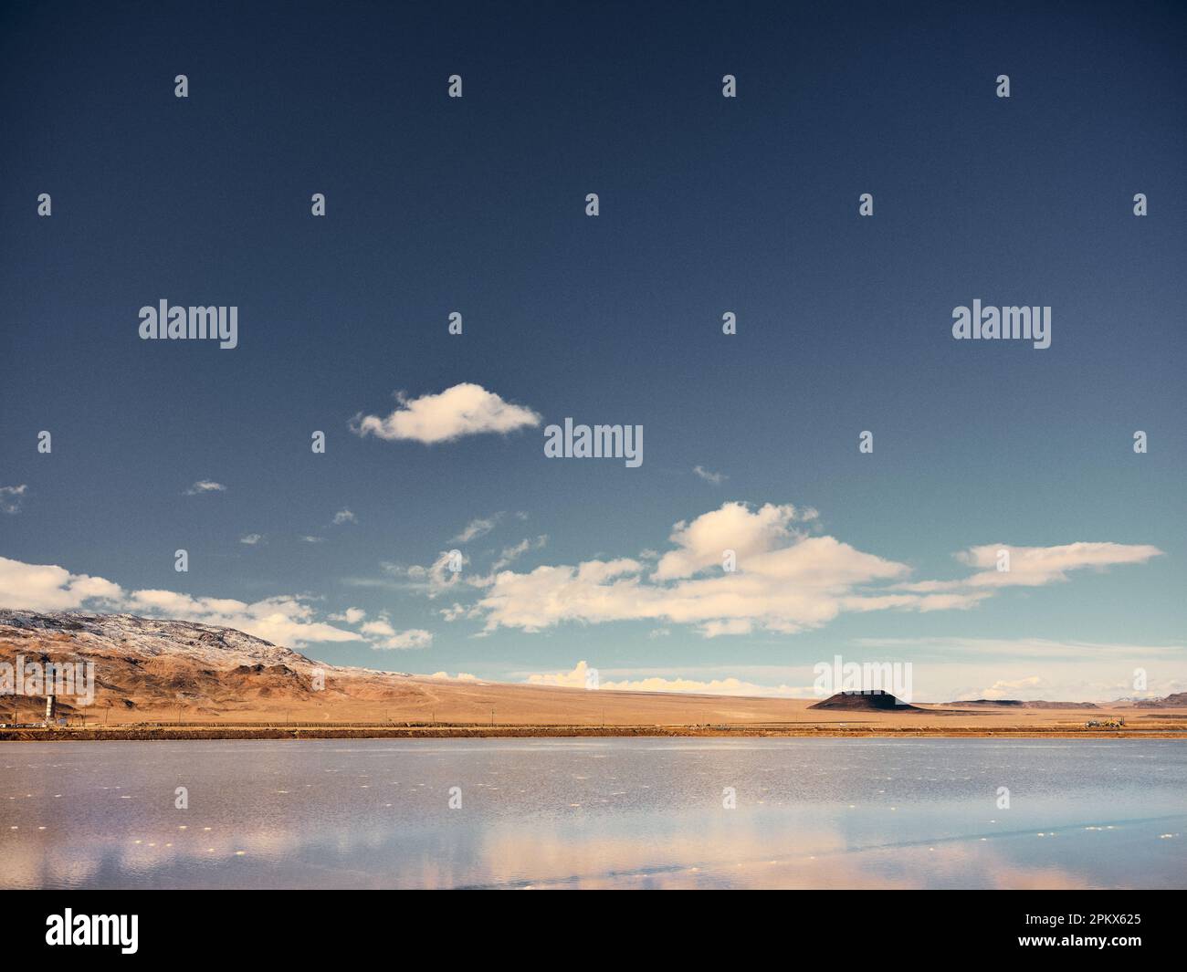 Brine pools for lithium mining Stock Photo - Alamy