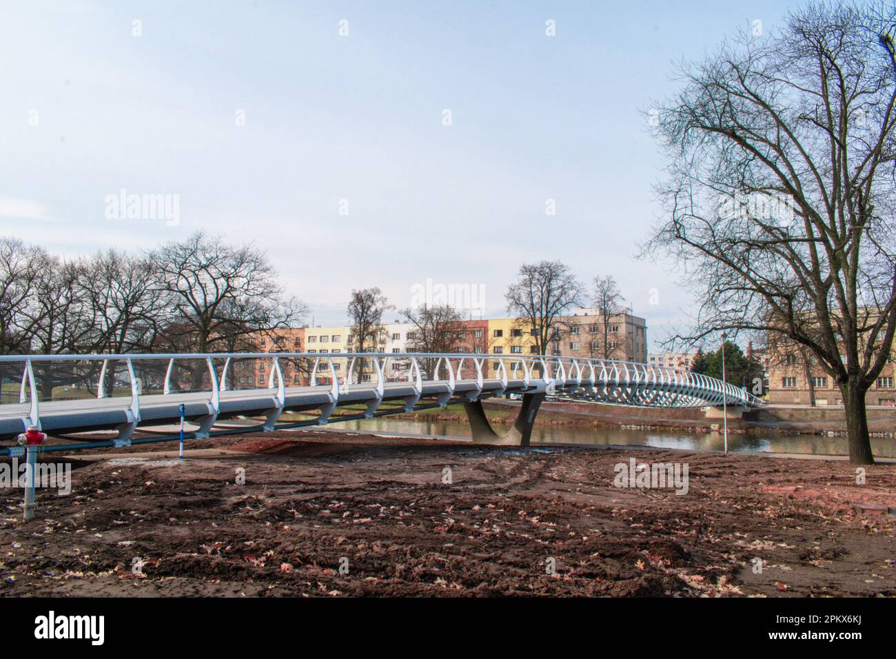 Hradec Králové, Czech Republic - March 6th 2023; Pedestrian bridge ...