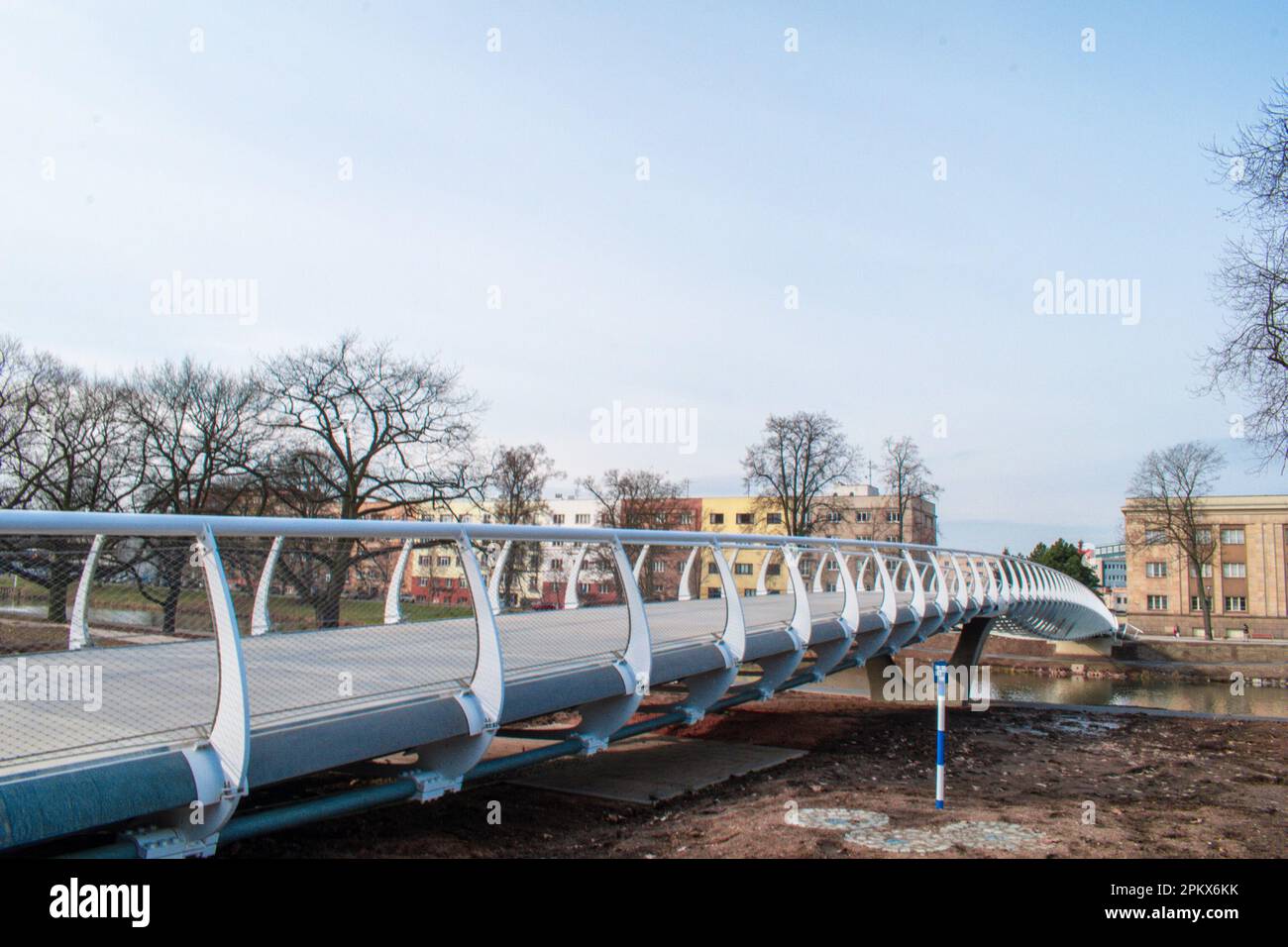 Hradec Králové, Czech Republic - March 6th 2023; Pedestrian bridge ...