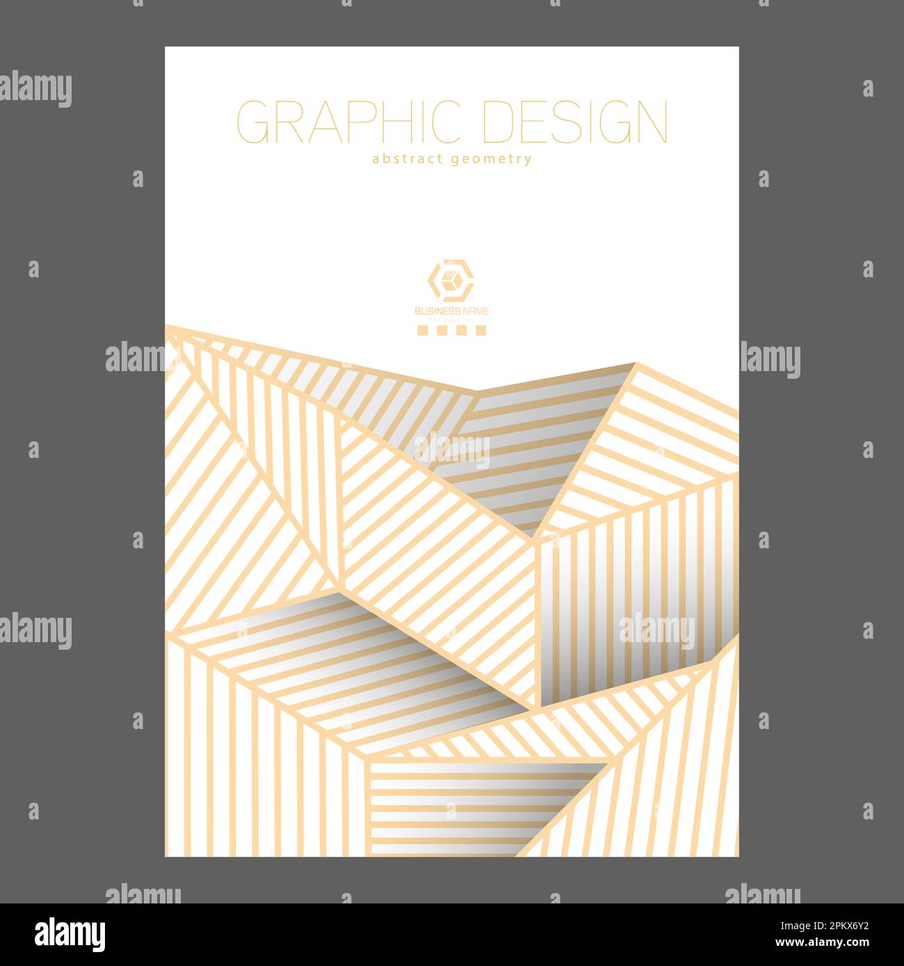 The idea of abstract geometry. Template for creative design of a cover ...