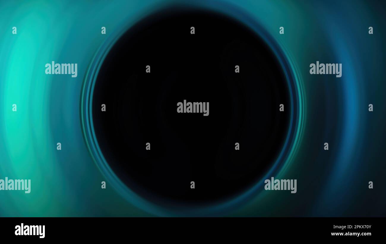 Neon frame blur glow portal hole green blue circle Stock Photo - Alamy
