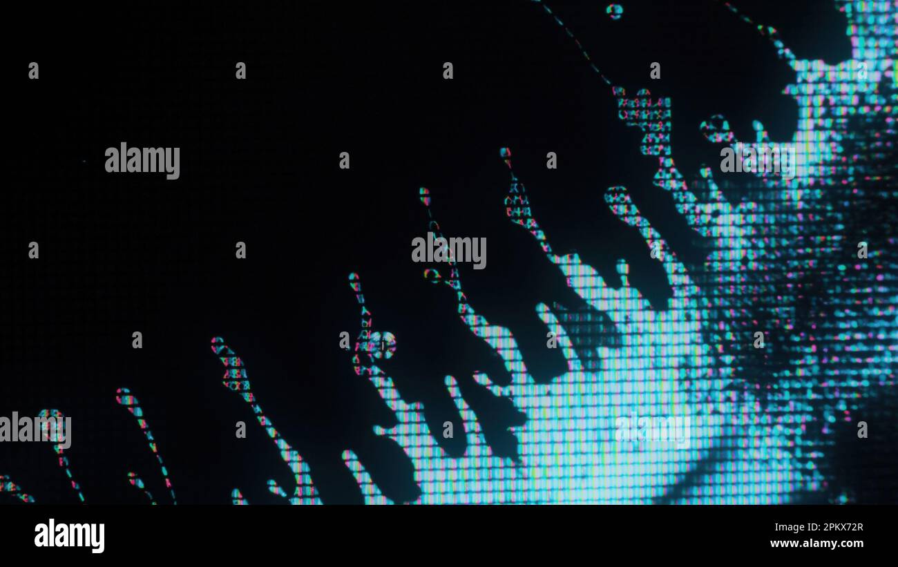Digital drip glitch fluid matrix hi-res stock photography and images - Alamy
