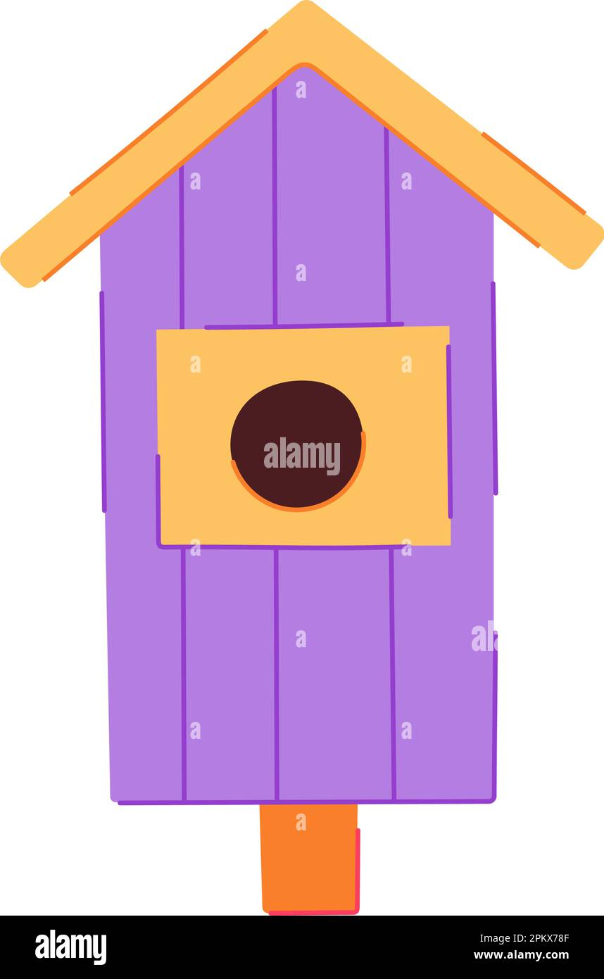 spring bird house cartoon vector illustration Stock Vector Image & Art ...