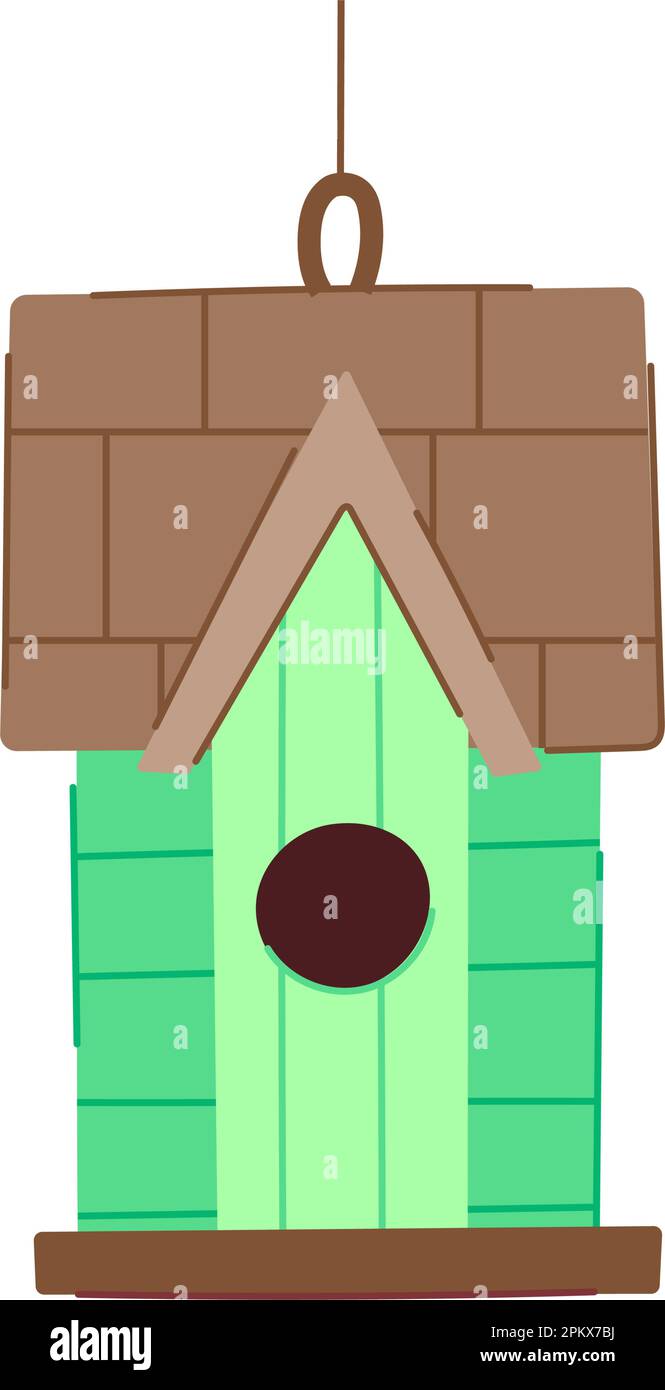 summer bird house cartoon vector illustration Stock Vector Image & Art ...