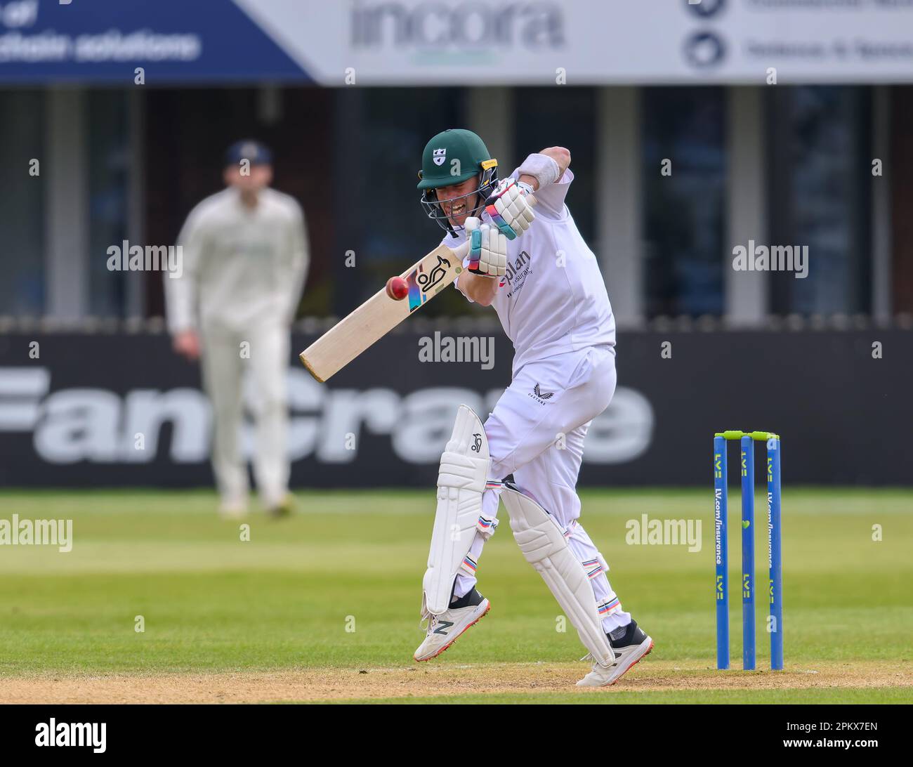 Jake Libby batting for Worcestershire in a County Championship match ...