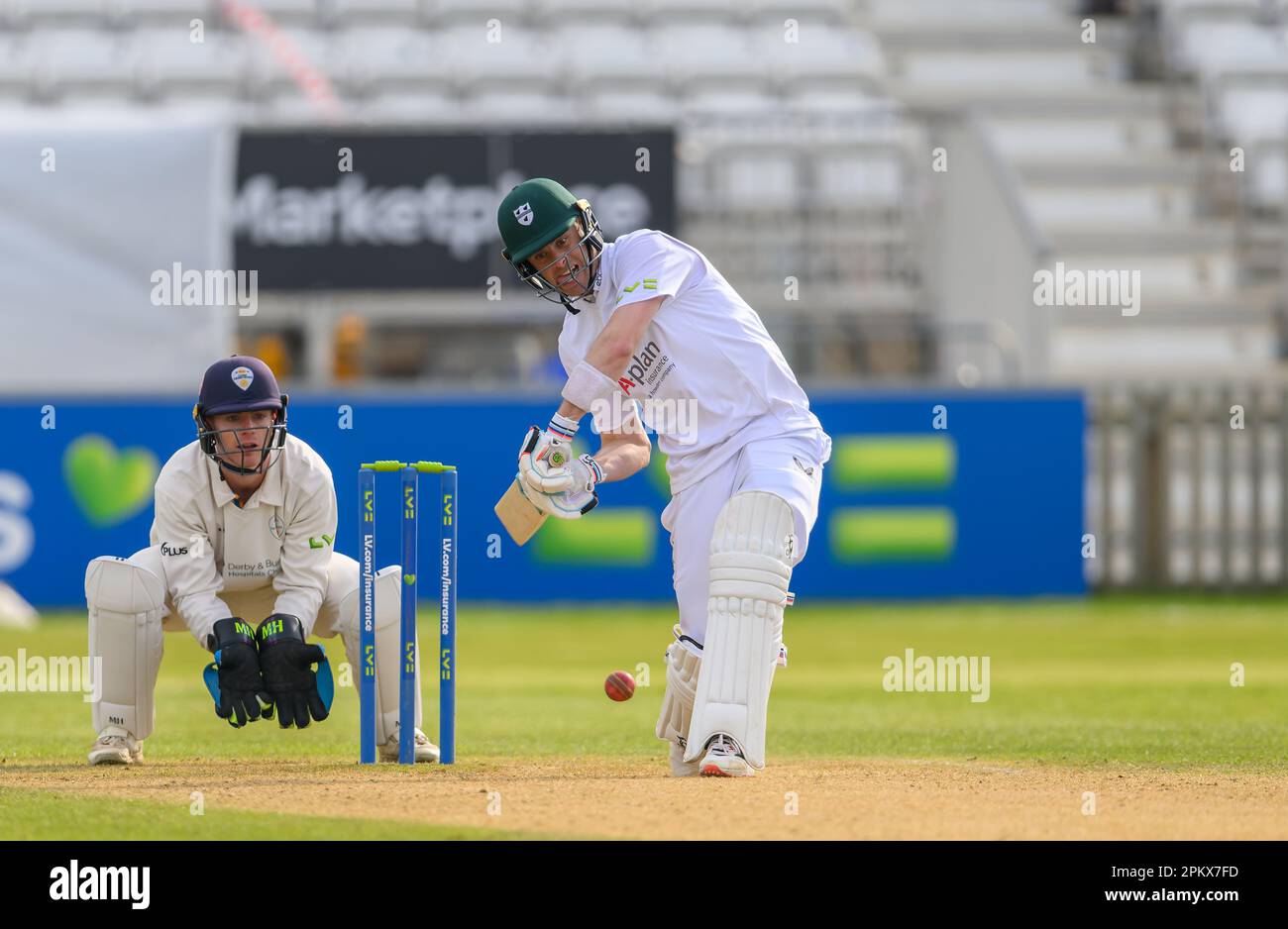 Jake Libby batting for Worcestershire in a County Championship match ...