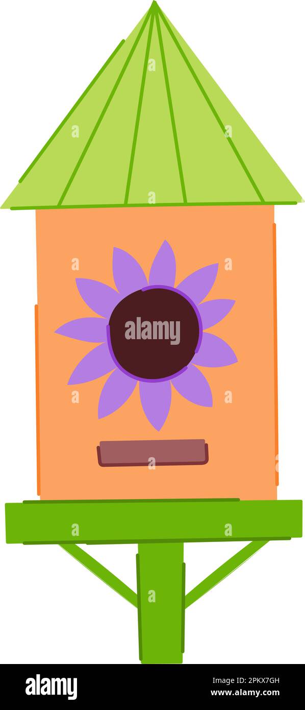 cute bird house cartoon vector illustration Stock Vector Image & Art ...