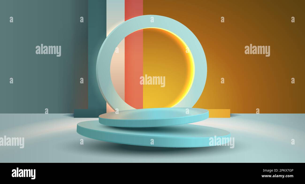 Minimalist podium with lighting, Stage Podium Scene with for Award ...
