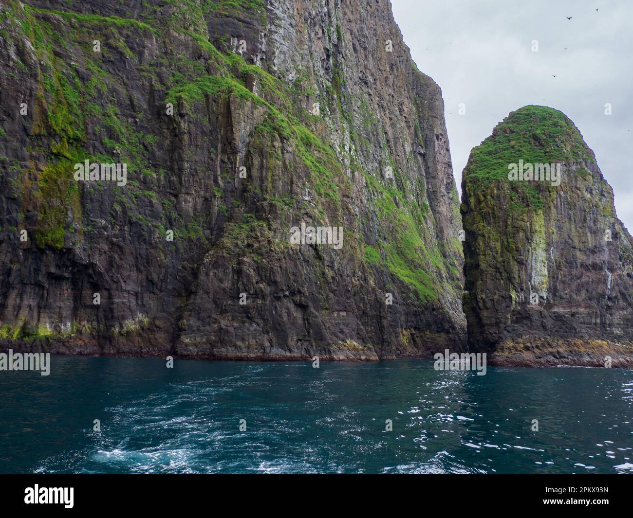 Vestmanna Sea Cliffs - view from teh boat. Streymoy. Faroe Islands ...