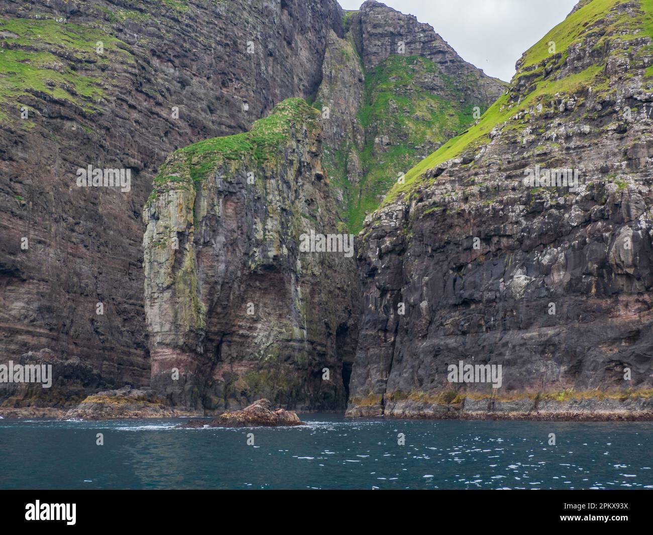Vestmanna Sea Cliffs - view from teh boat. Streymoy. Faroe Islands ...