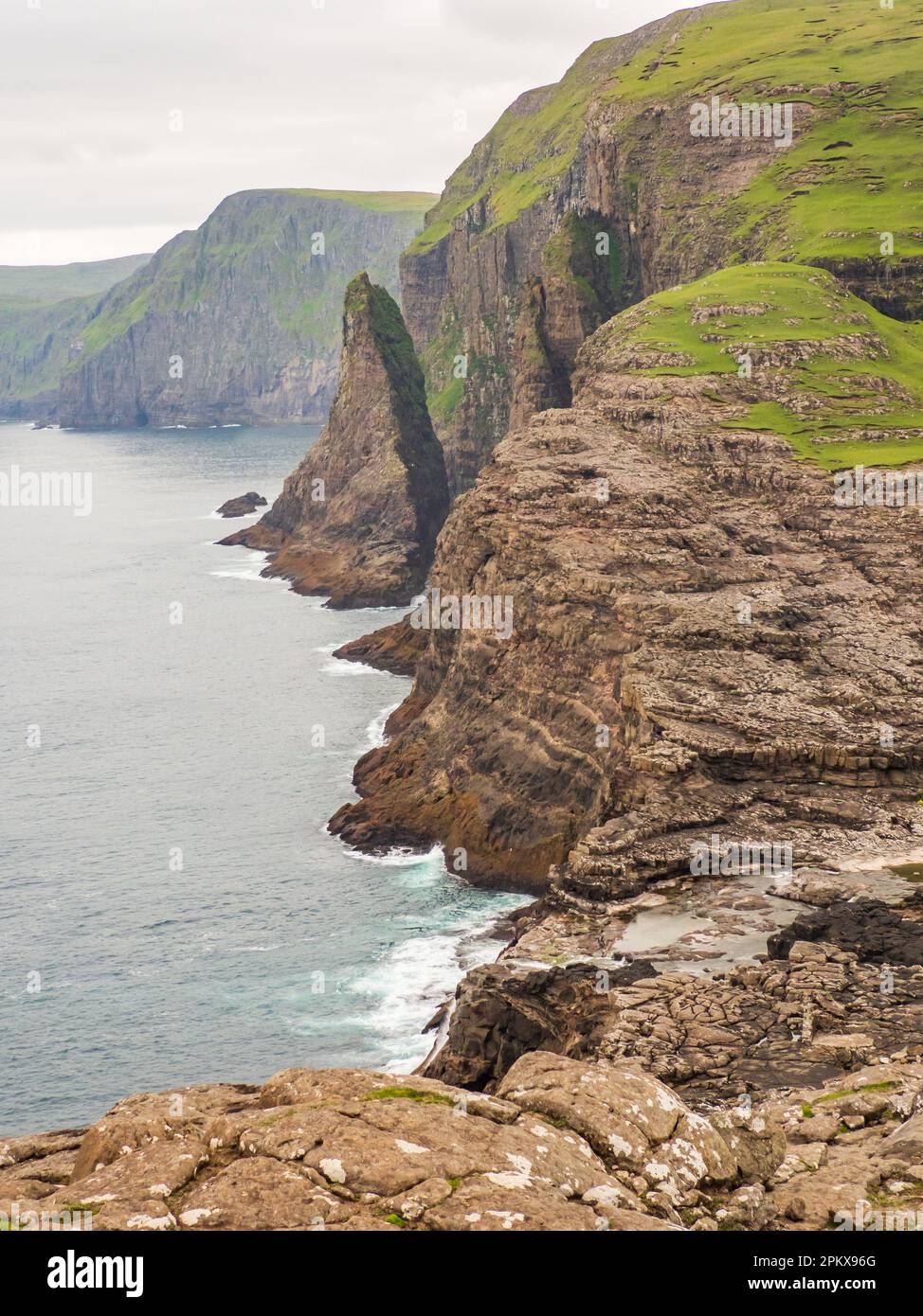 Bøsdalafossur is a waterfall in the Faroe Islands that flows from the ...