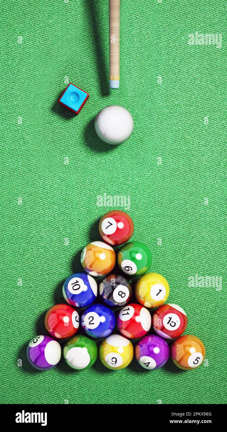 Black billiard table balls hi-res stock photography and images - Alamy