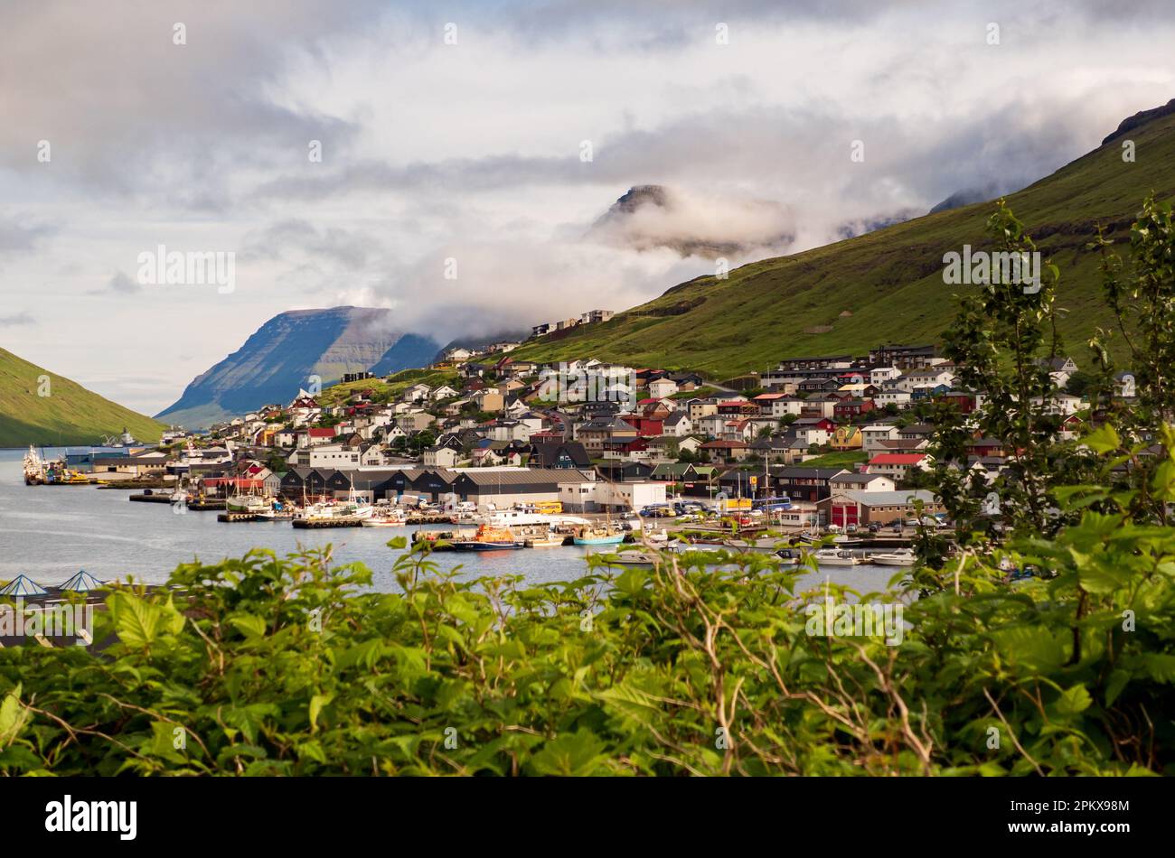 Klaksvik, Faroe Islands - July, 2021: View of the the Klaksvik city on ...