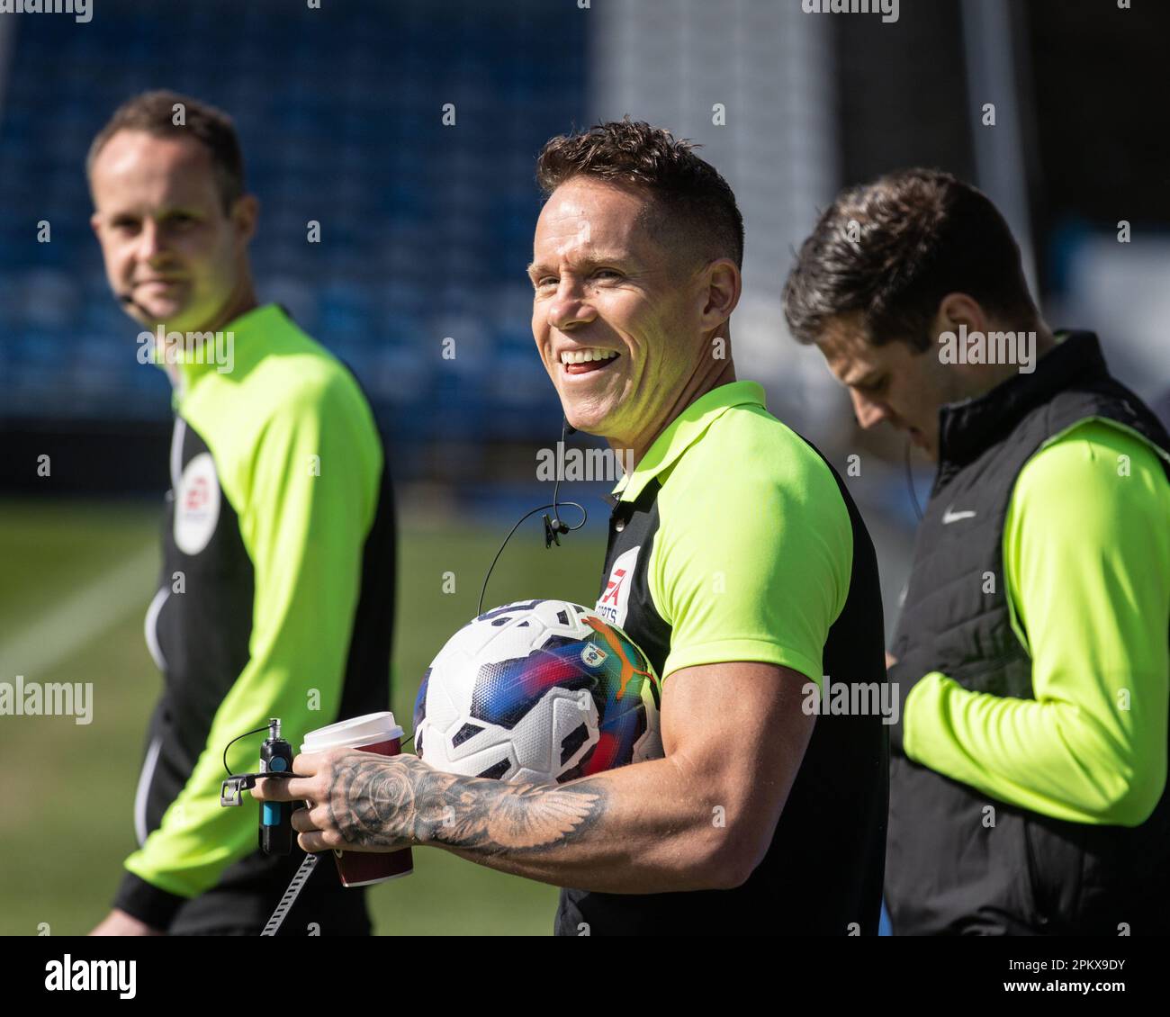 Referee Stephen Martin arrives at the John Smiths Stadium ahead of the ...