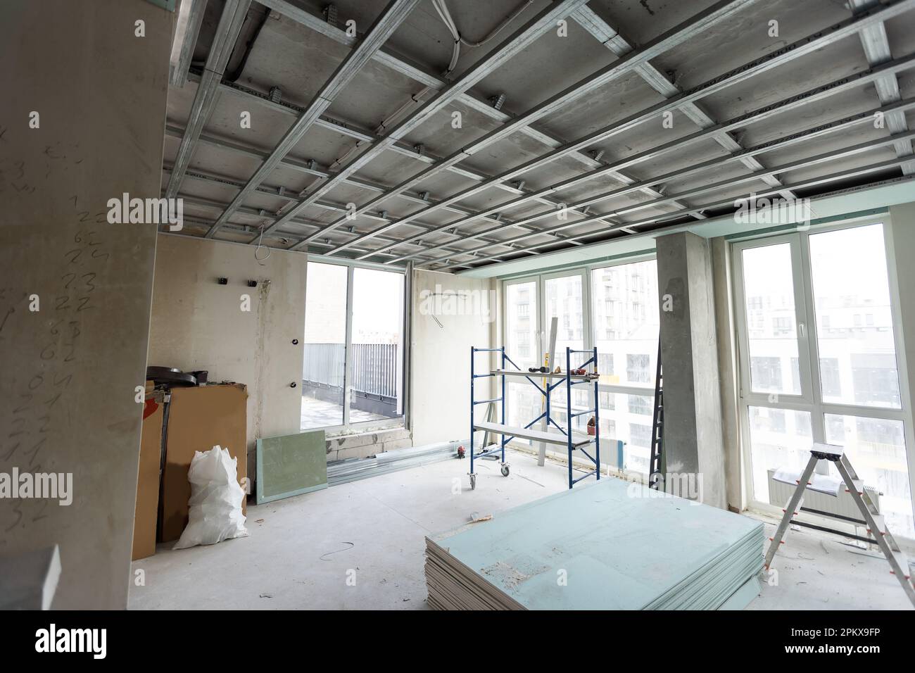 Bottom of the frame mounted ceiling Stock Photo - Alamy
