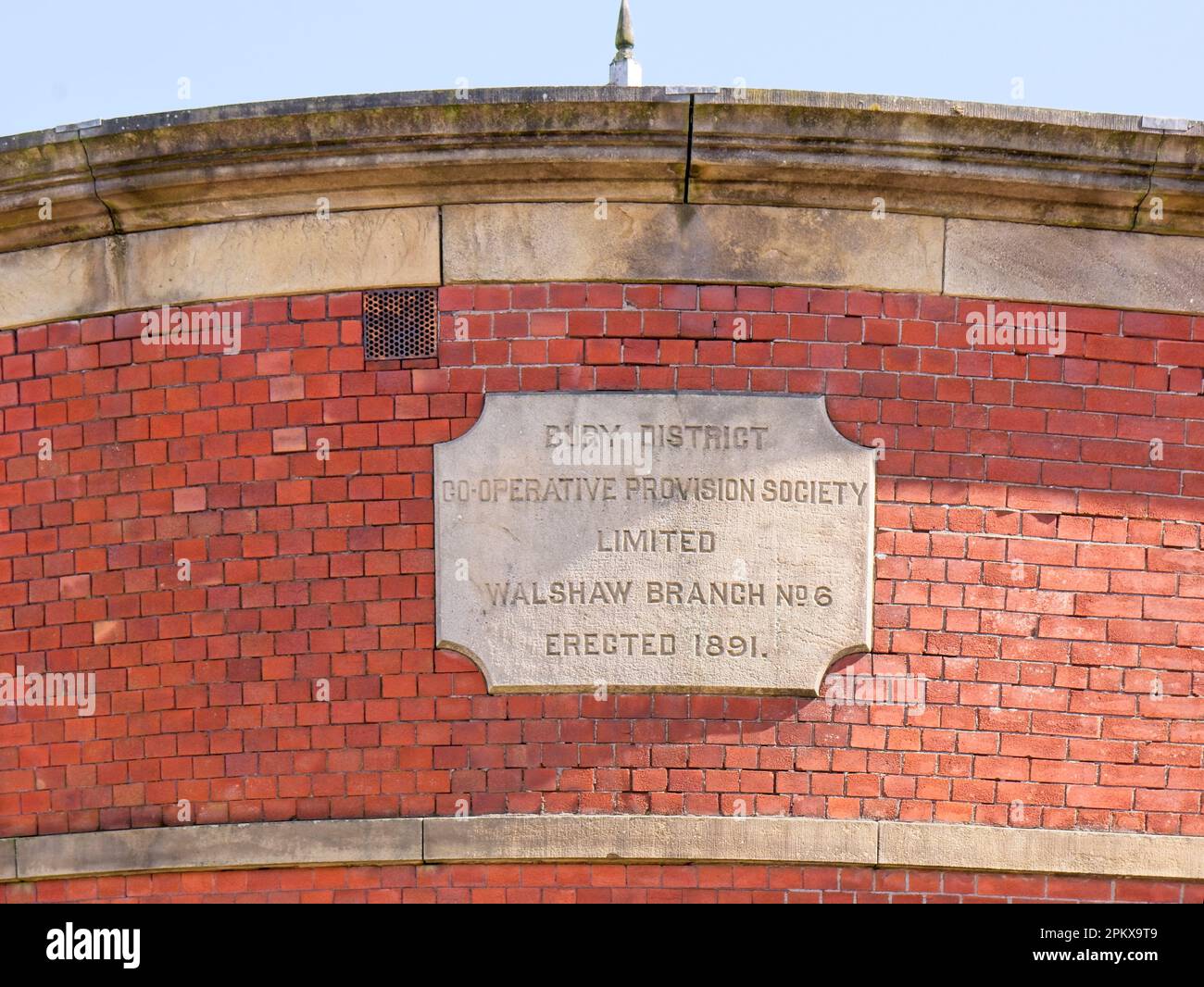 Sandstone date stone in red brick wall hi-res stock photography and ...
