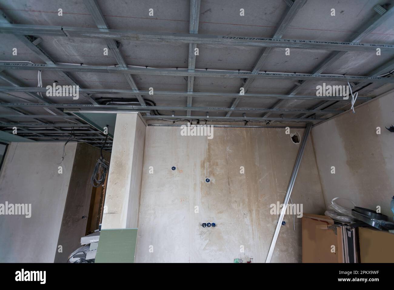Bottom of the frame mounted ceiling Stock Photo - Alamy