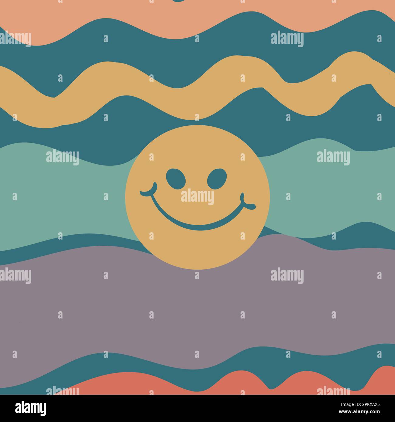 Abstract horizontal background with colorful waves. Fashion vector ...