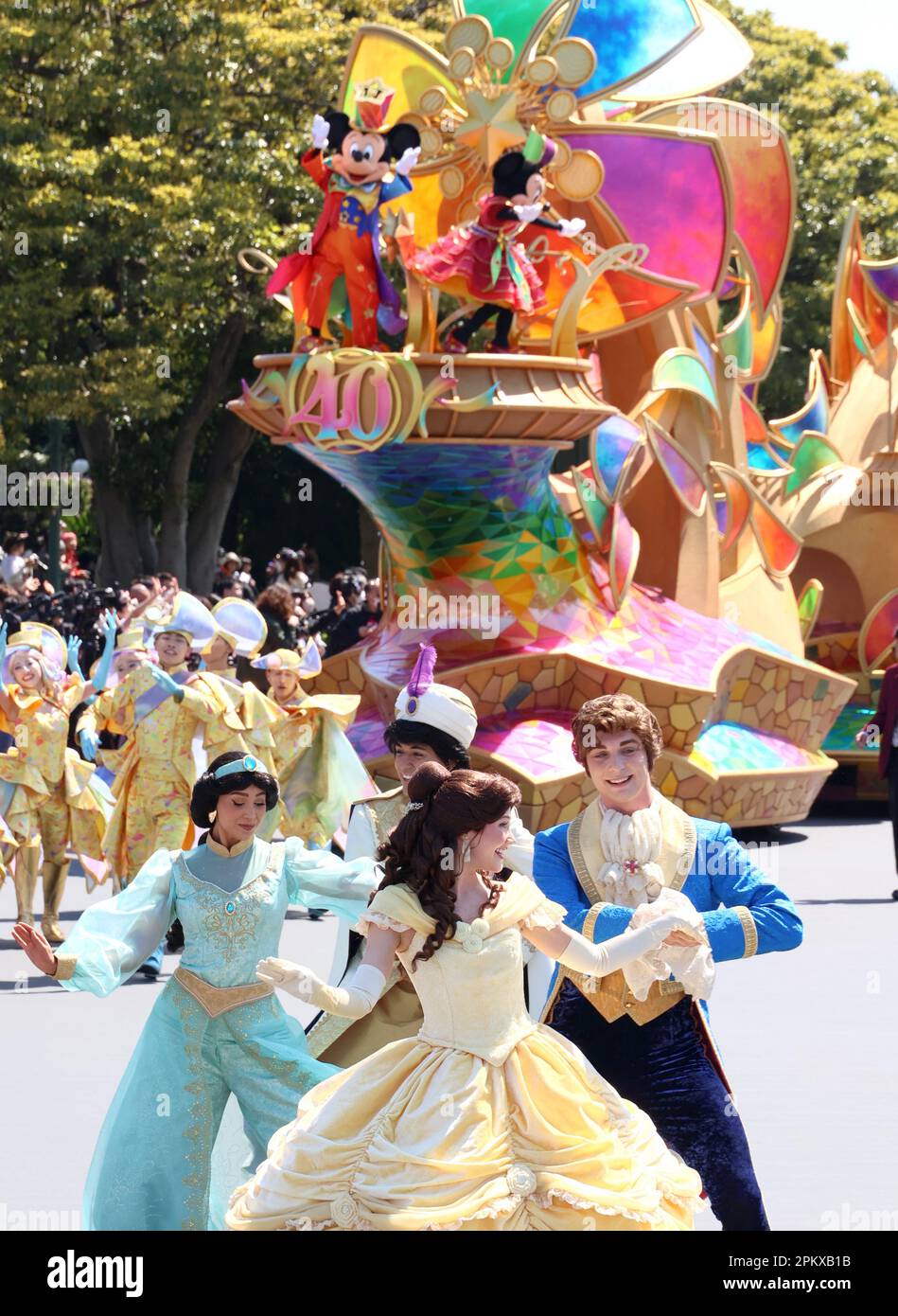 Urayasu, Japan. 10th Apr, 2023. Disney characters Mickey and Minnie ...