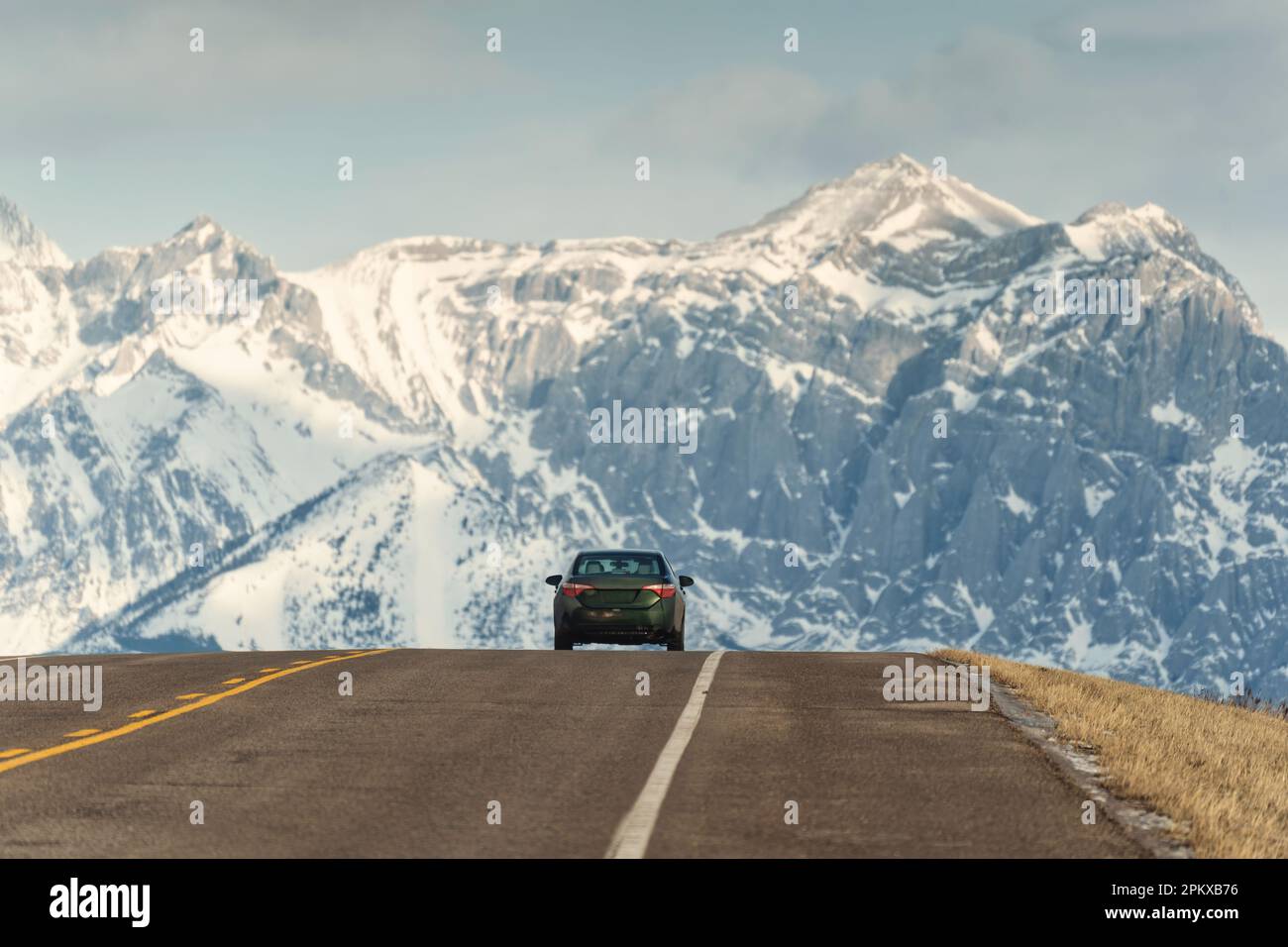 Car driving in mountain road hi-res stock photography and images - Alamy