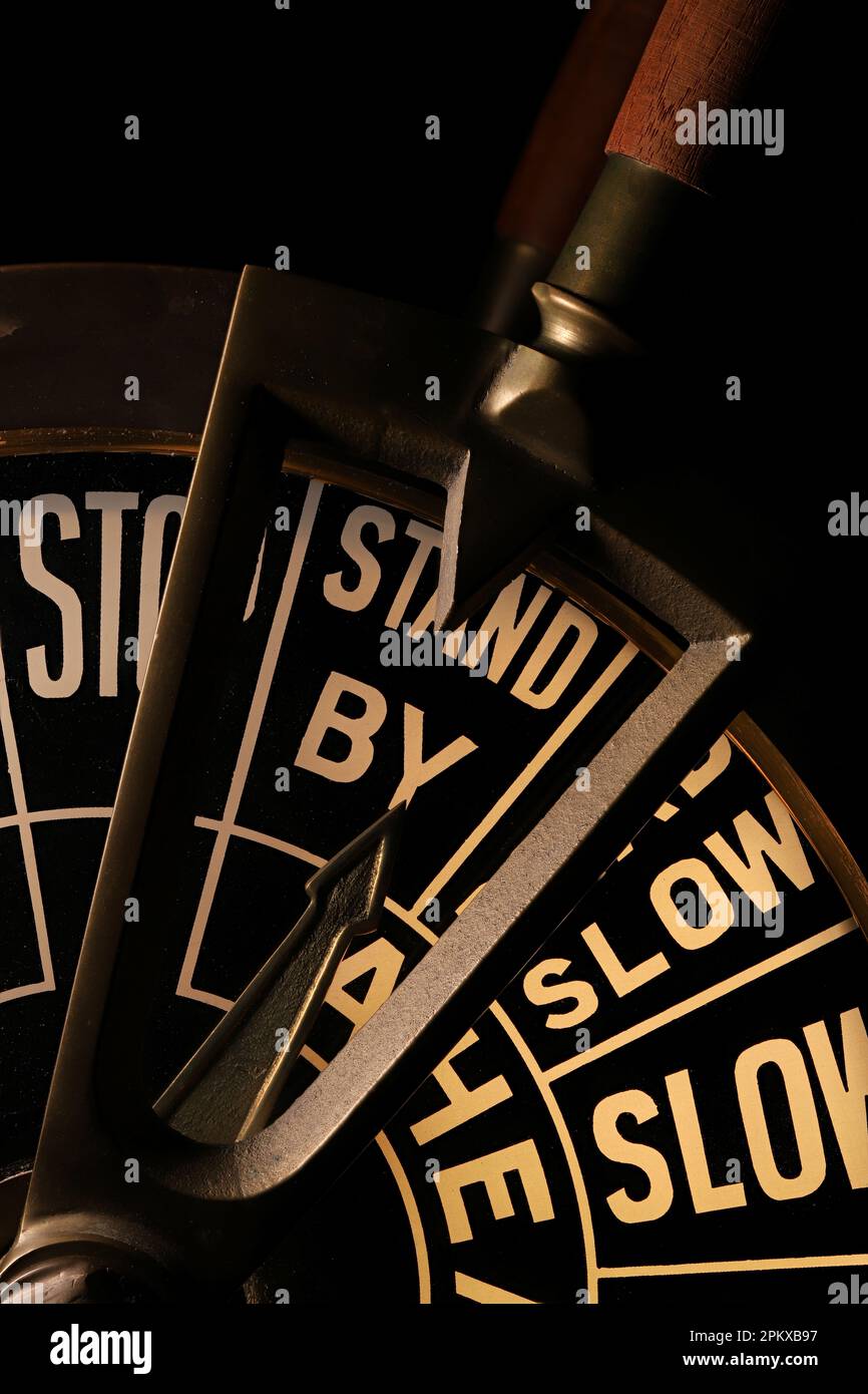 engine order telegraph in stand by position Stock Photo - Alamy