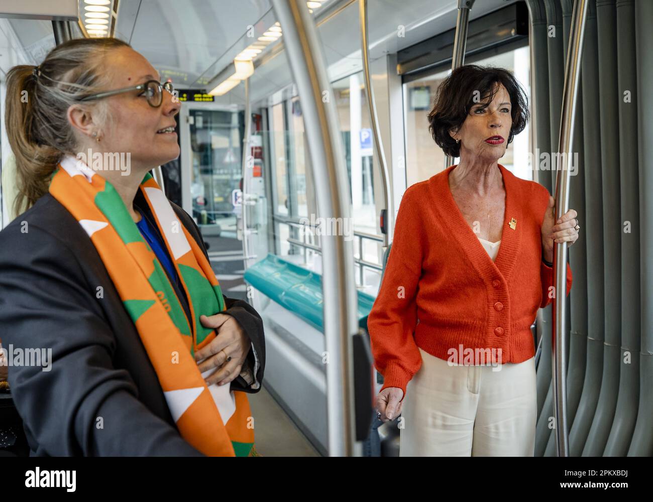 ROTTERDAM - Alice Vlaanderen, King's Day program director, (R) during a ...