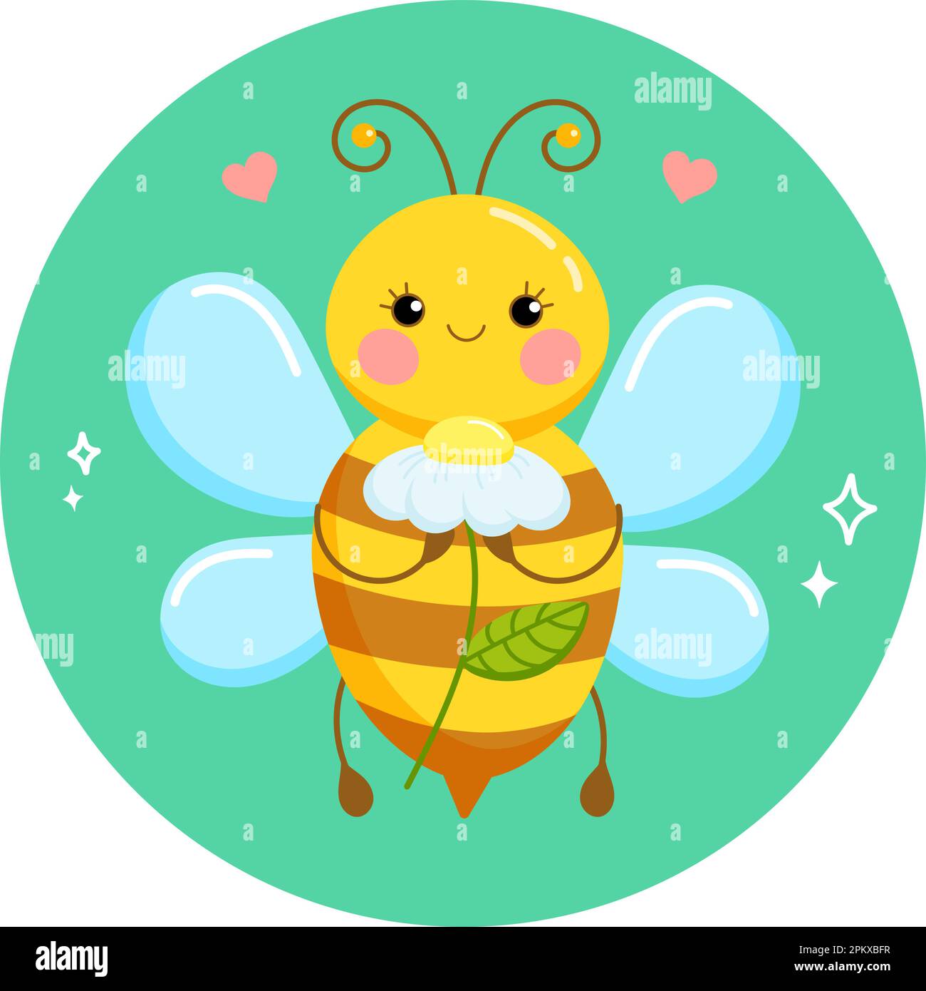 Cute bee kawaii style hi-res stock photography and images - Alamy