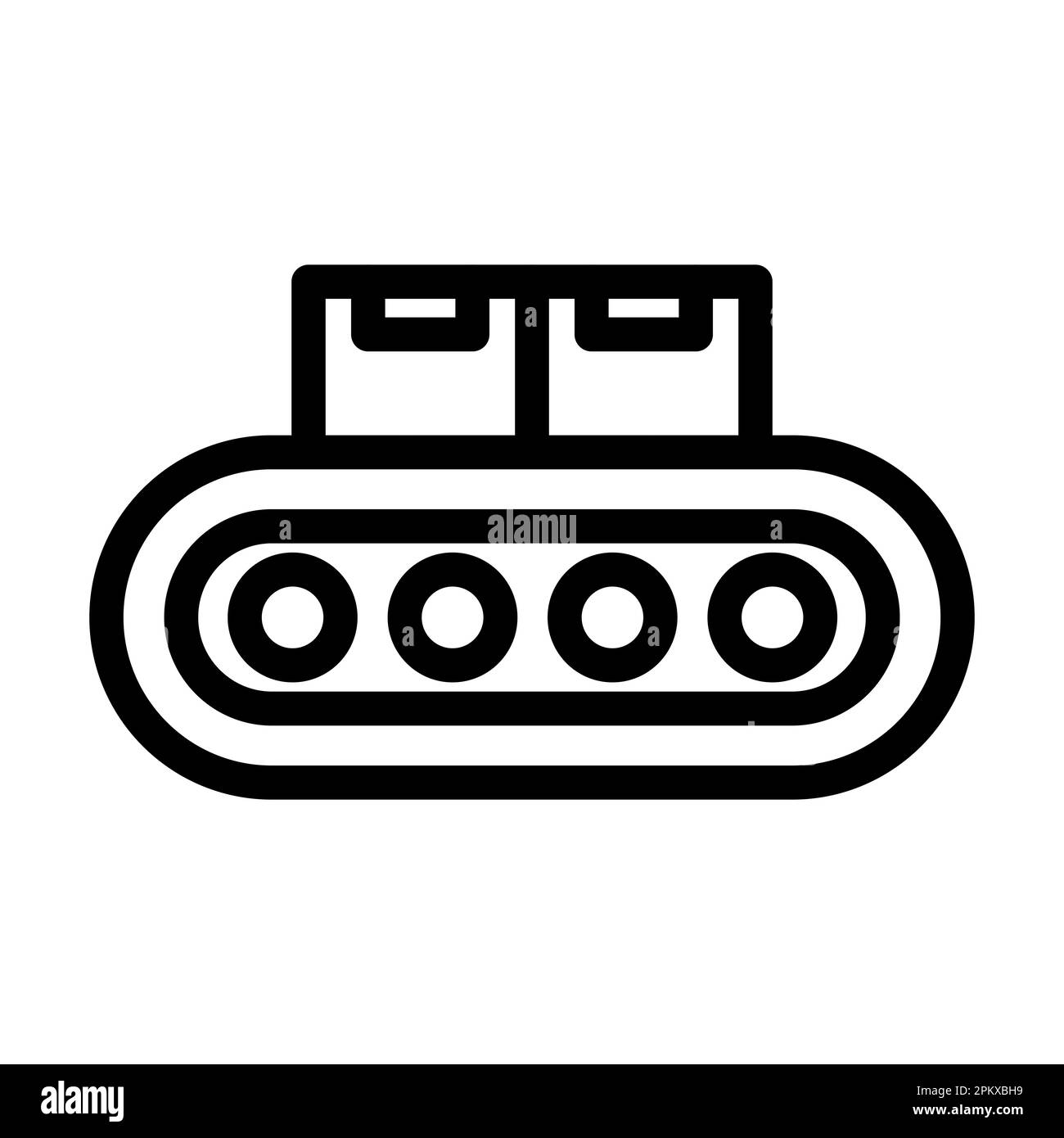 Conveyor Band Vector Thick Line Icon For Personal And Commercial Use Stock Photo - Alamy