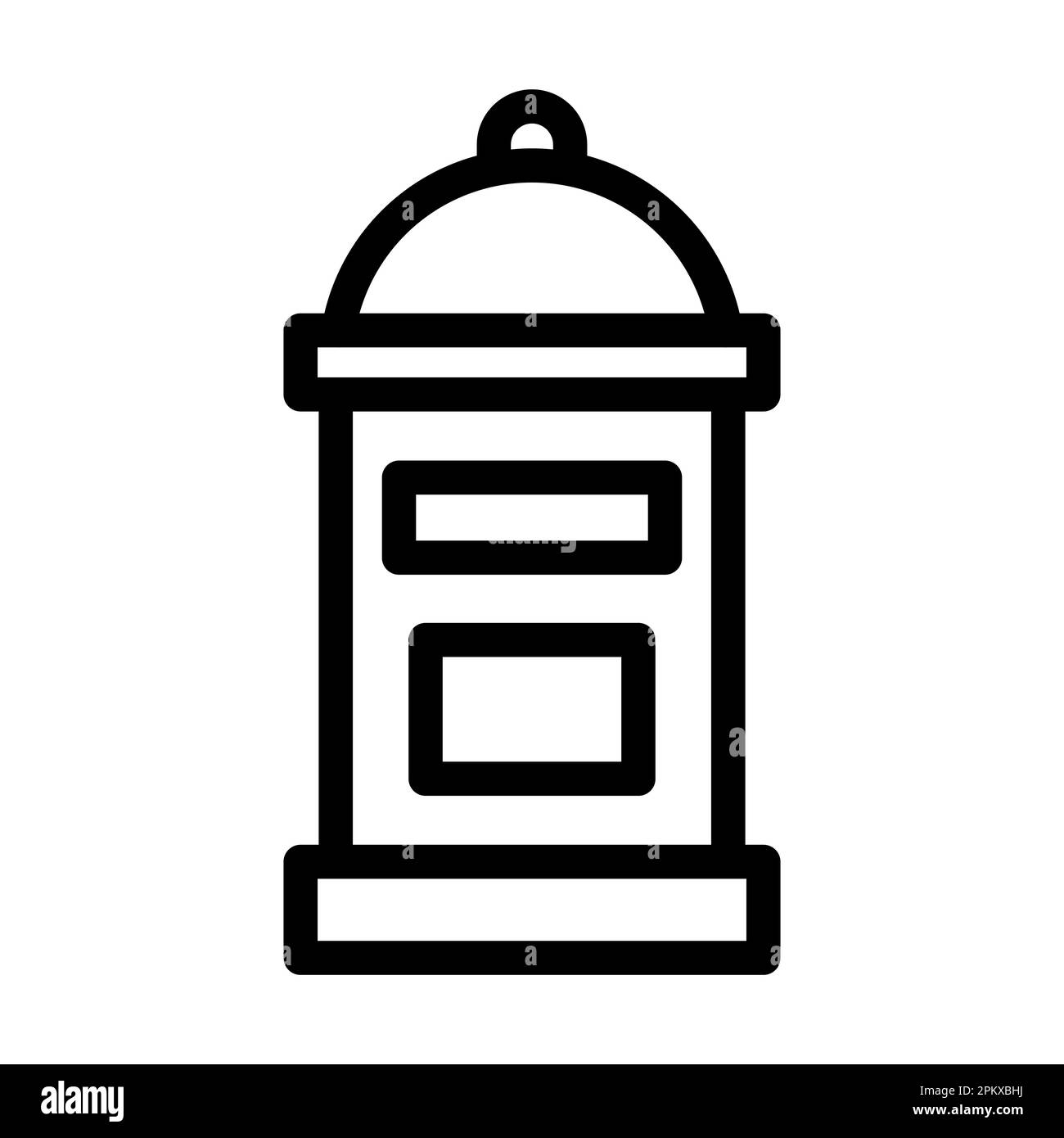 Letter Box Vector Thick Line Icon For Personal And Commercial Use Stock ...