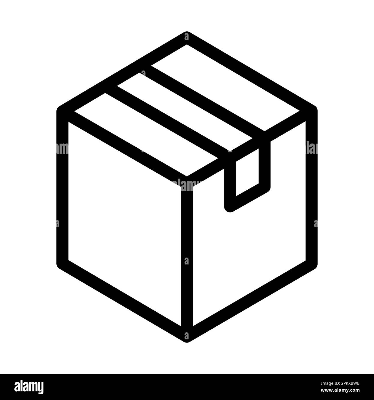 Parcel Vector Thick Line Icon For Personal And Commercial Use Stock ...