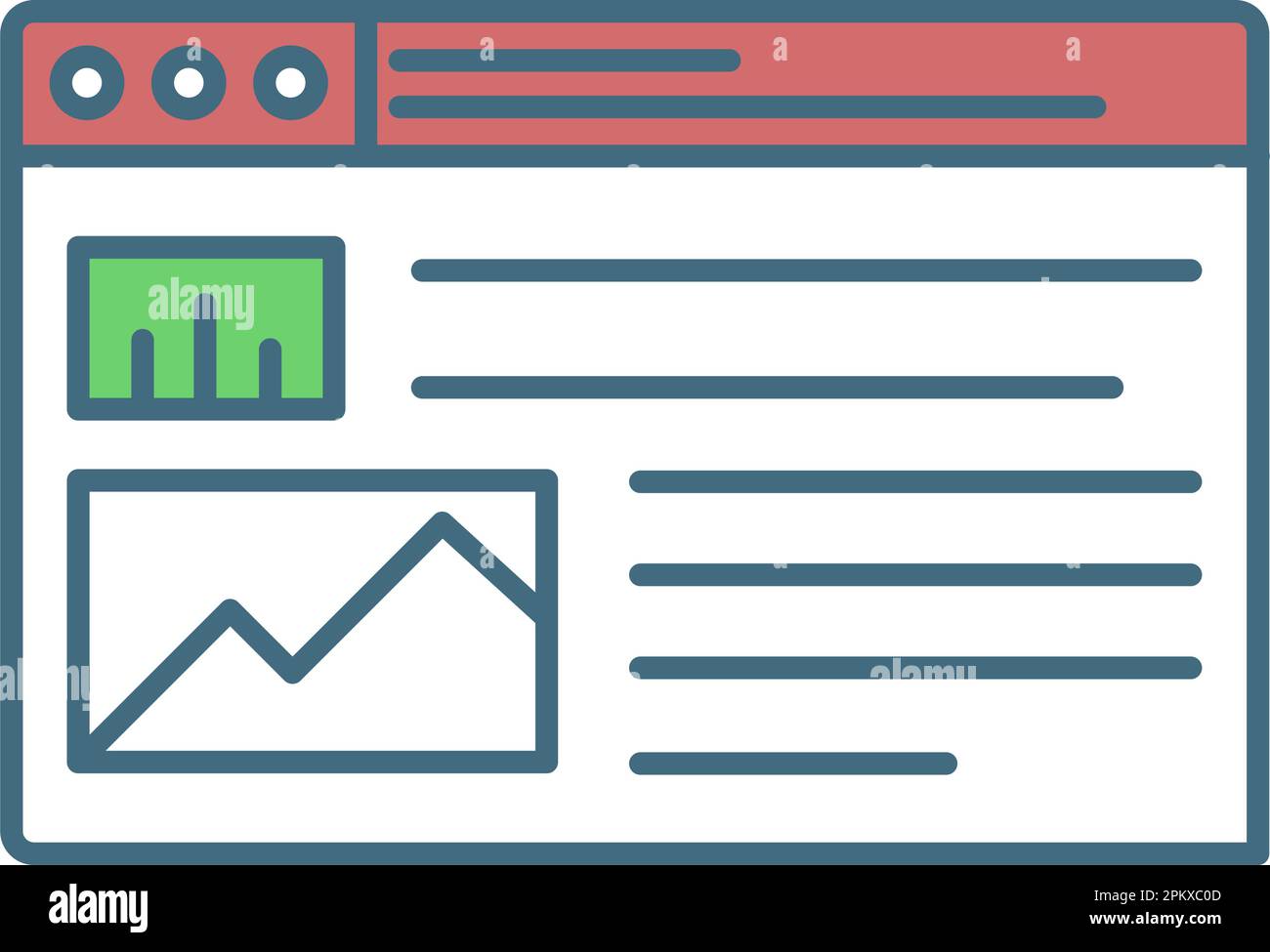 Flat webpage icon vector website wireframe layout Stock Vector Image & Art - Alamy