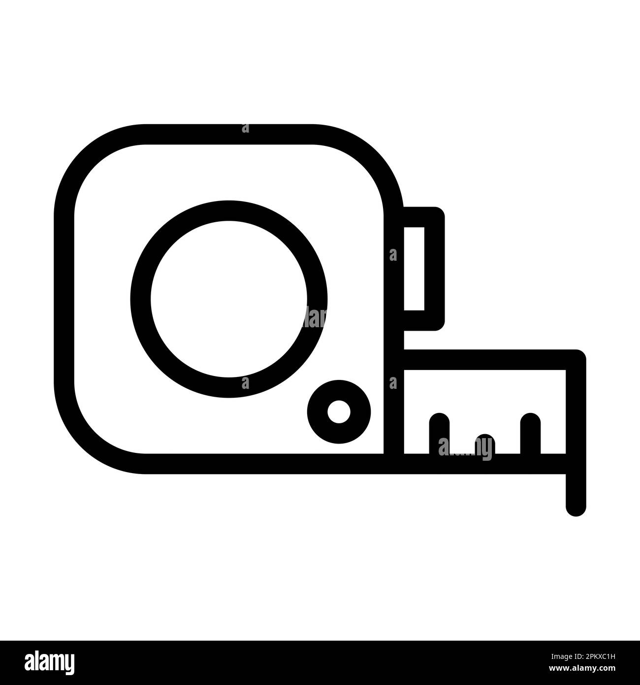Measure Tape Vector Thick Line Icon For Personal And Commercial Use ...
