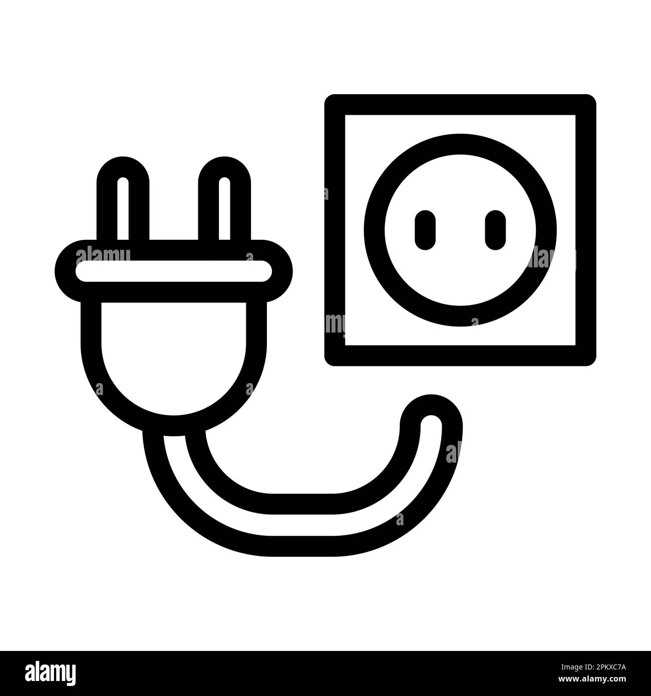 Socket Vector Thick Line Icon For Personal And Commercial Use Stock