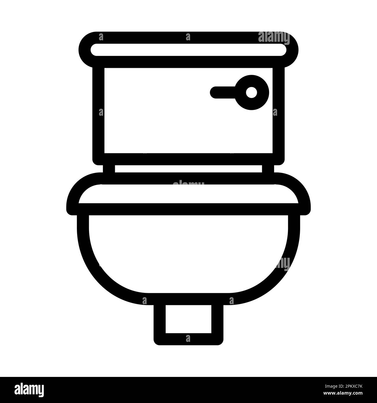 Toilet Vector Thick Line Icon For Personal And Commercial Use Stock ...