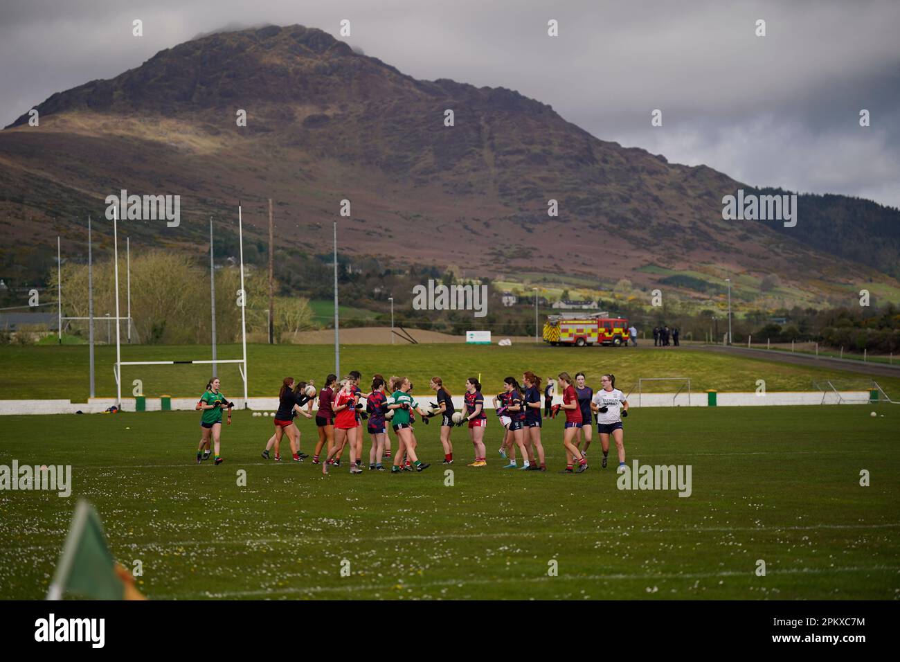 A fire engine at Cooley Kickhams GAA Club, Co Louth, where the ...