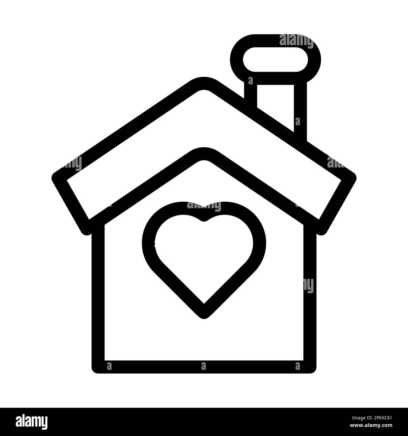 Sweet Home Vector Thick Line Icon For Personal And Commercial Use Stock ...
