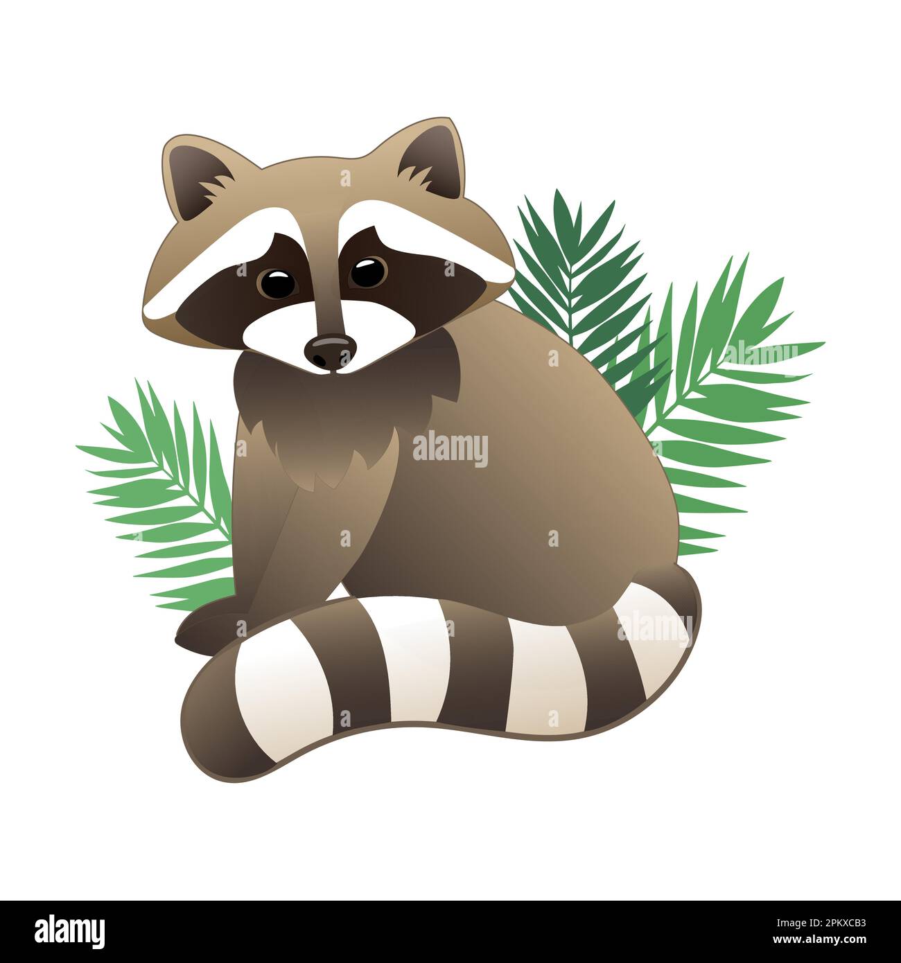 Cute raccoon vector illustration in cartoon style Stock Vector Image ...