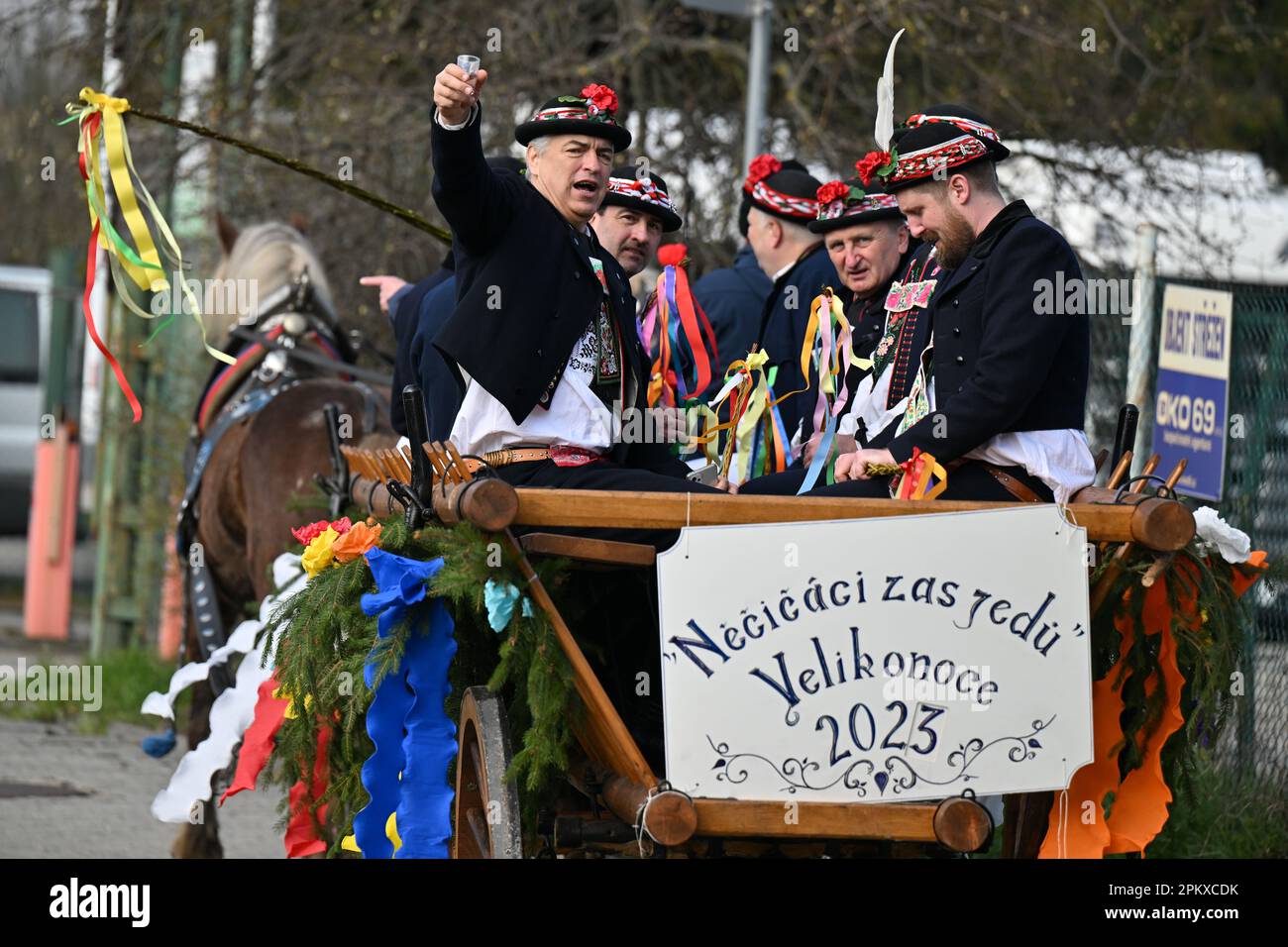 Kyjov, Czech Republic. 10th Apr, 2023. Members of the male choir ...