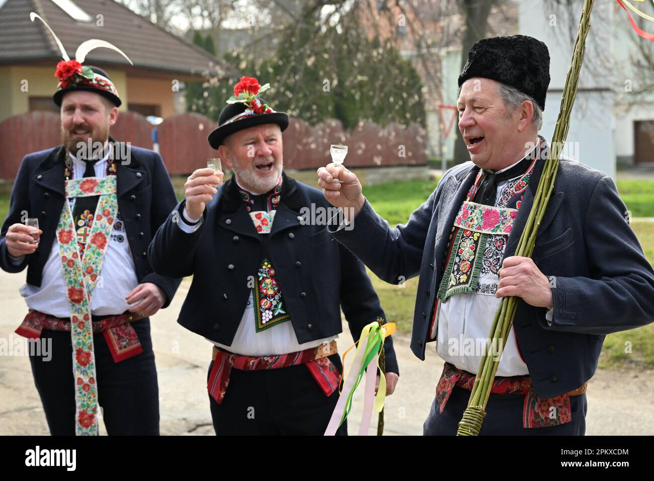 Kyjov, Czech Republic. 10th Apr, 2023. Members of the male choir ...