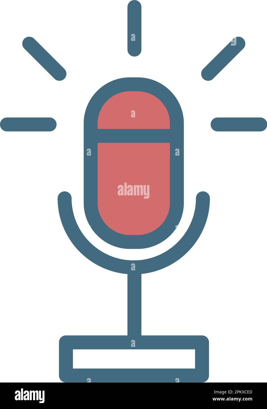 Radio microphone icon vector voice record button Stock Vector Image ...