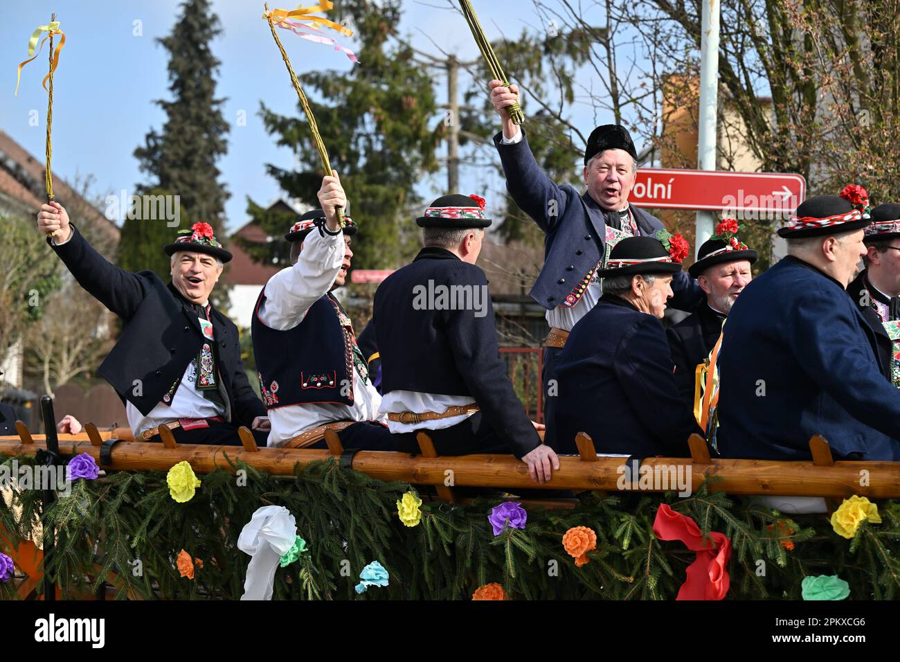 Kyjov, Czech Republic. 10th Apr, 2023. Members of the male choir ...
