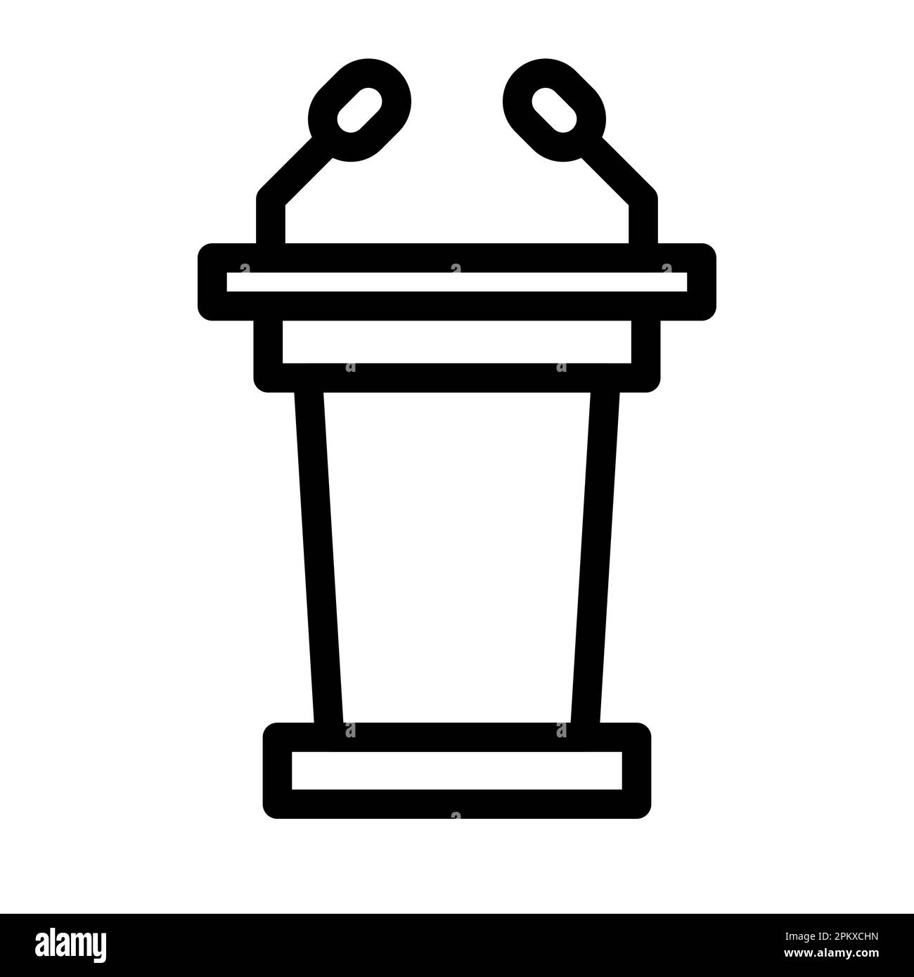 Lectern Vector Thick Line Icon For Personal And Commercial Use Stock ...
