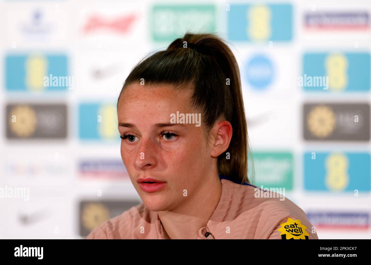 England's Ella Toone during a press conference at The Lensbury Resort ...