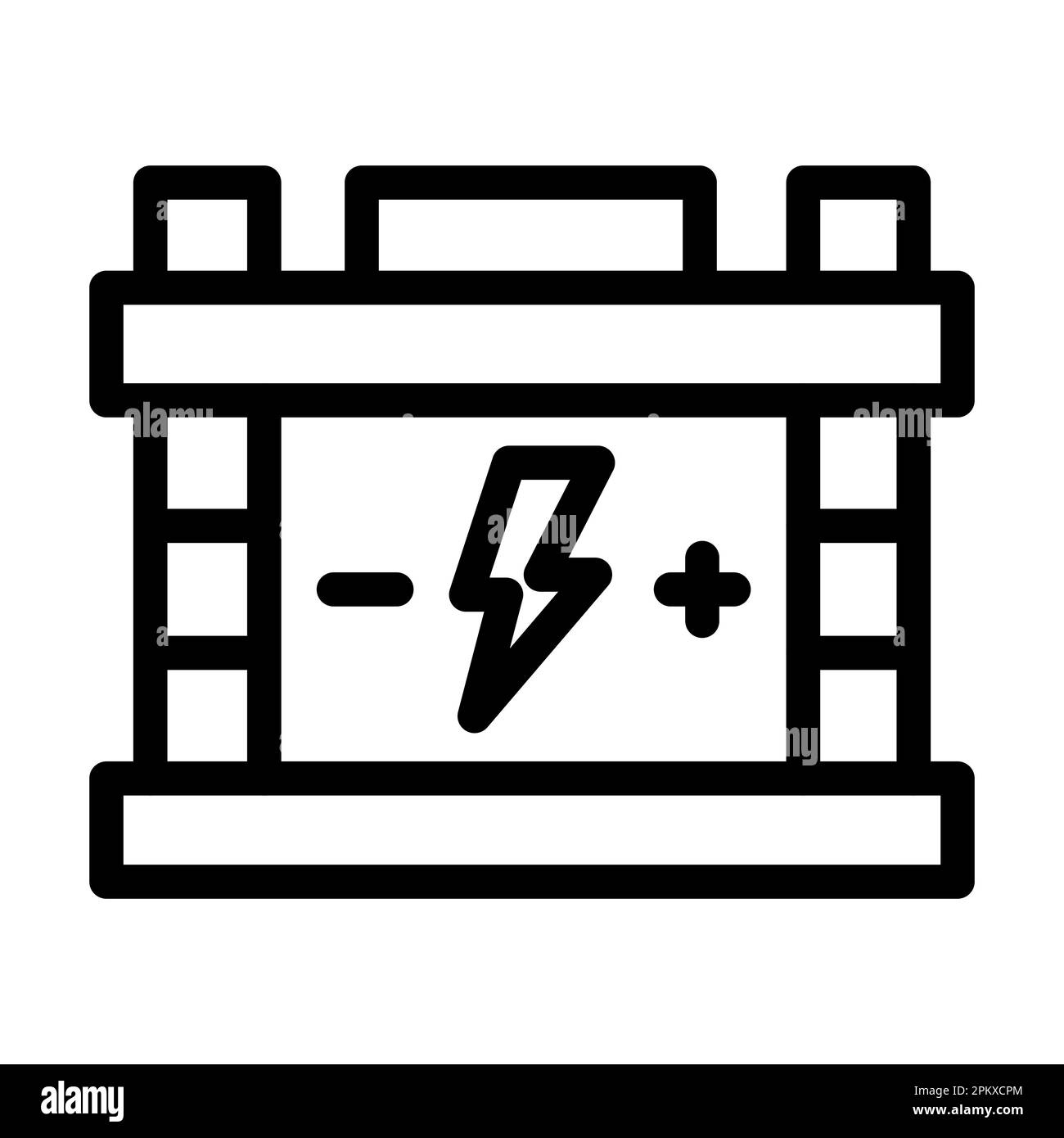 Accumulator Vector Thick Line Icon For Personal And Commercial Use ...