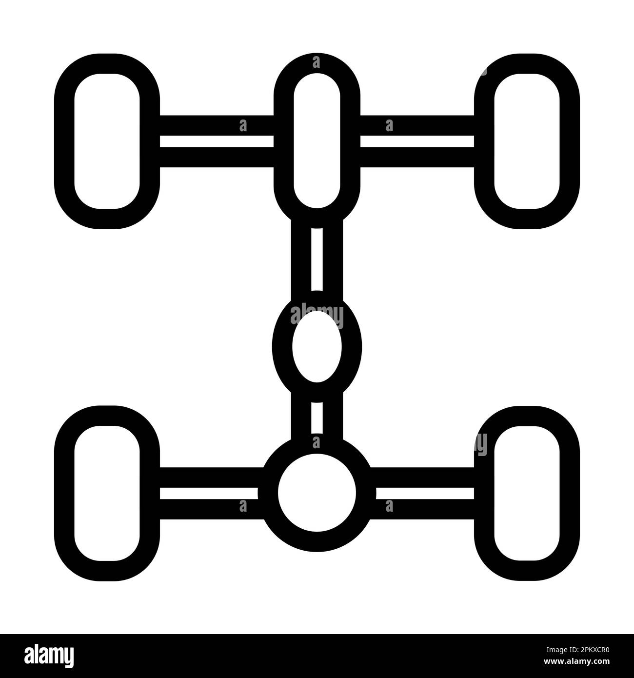 Chassis Vector Thick Line Icon For Personal And Commercial Use Stock ...