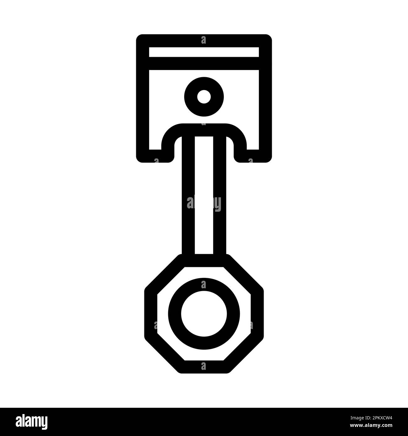 Piston Vector Thick Line Icon For Personal And Commercial Use Stock ...