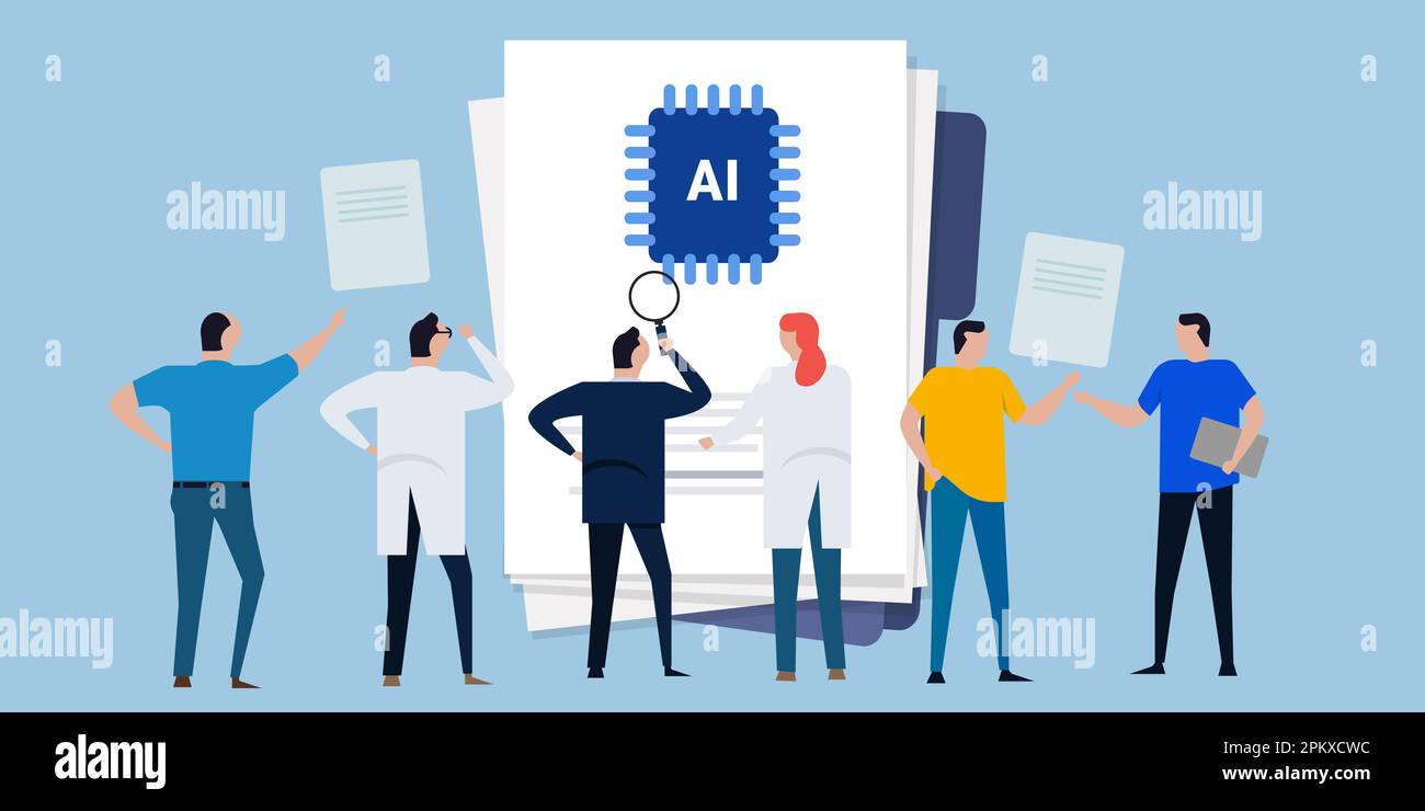 AI artificial intelligence research team diverse male female discuss ...