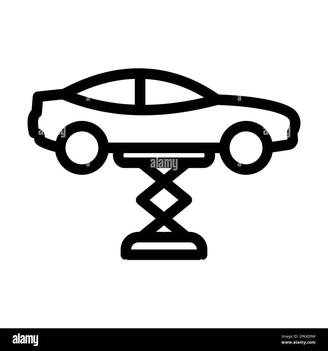 Car Lift Vector Thick Line Icon For Personal And Commercial Use Stock ...