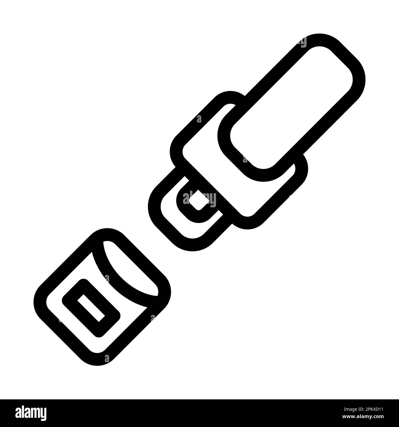 Seat Belt Vector Thick Line Icon For Personal And Commercial Use Stock ...